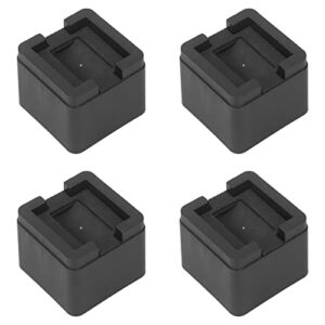 tissting 4 sets sofa risers furniture bed risers square rubber anti skid heavy duty adjustable furniture risers for home washing machine,tables, sofas, cabinets and beds