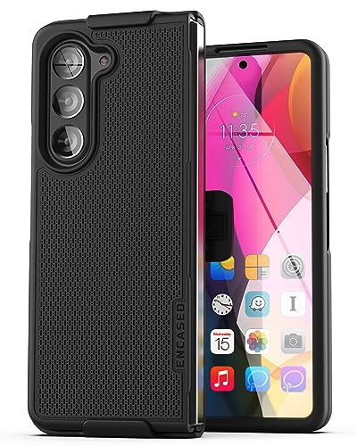 Encased DuraClip Series Samsung Galaxy Z Fold 5 Case with Belt Clip Holster, Black (2023 Release)