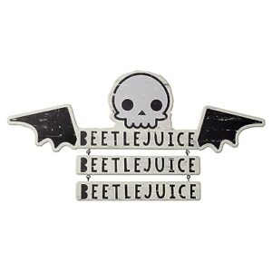 Spirit Halloween Beetlejuice Bat Skull Three-Piece Sign | Officially Licensed | Home Décor