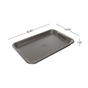 Ninja B30015 Foodi NeverStick Premium 10 inch x 15 inch Baking Sheet, Nonstick, Oven Safe up to 500⁰F, Dishwasher Safe, Grey (Pack of 2)