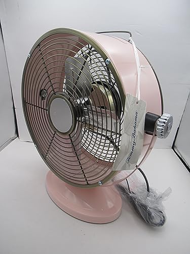 Retro Pedestal Desk Fan with Pivot Head 2 Speed 12 INCH