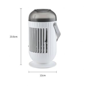 Cooling Fan - 400ml water tank Desktop Quiet Cooling Fan | Personal Ac 3 powerful speeds, 3 colors ambient light, Quiet Mini Air Conditioner for Room,Office,Desk,Camping,Bedroom