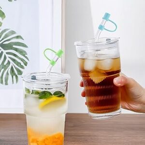 6 Pcs Straw Covers for Stanley 40oz, Reusable Silicone Straw Topper for Stanley &Simple Modern 40 oz, Bugs/Spill/Dust Proof Simple Straw Covers Cap for 8-10mm Straws, for Stanley Cups Accessories