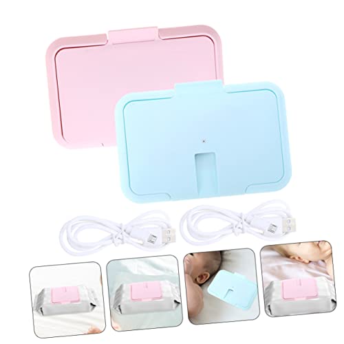 ibasenice 2pcs Wet Wipe Warmer Home Thermostats Diaper Dispenser Travel Dispenser Wet Tissue Warmer Baby Tissue Warmer Wipe Warmer for Babies Wet Wipe Dispenser Household Abs Baby