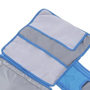 Portable Diaper Changing Pad, Foldable Detachable Travel Changing Pad with Smart Wipes Pocket and Head Cushion Portable Baby Changing Mat for Baby Shower Gifts Newborn (Blue)