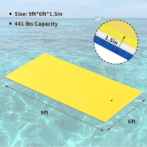 Oversized Floating Water Mat, 3 Layer 9'/12'/18' Lily Pad for Lake, Ocean, Beach, River, Pool, Lily Mat Floating Matt for Water Recreation and Relaxing