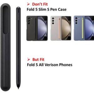 S Pen Fold Edition Compatible Galaxy Z Fold 5 and 4 Phones Slim 1.5mm Pen Tip, 4,096 Pressure Levels, Included Carry Storage Pouch+Tips/Nibs (Pen+Case-Black)