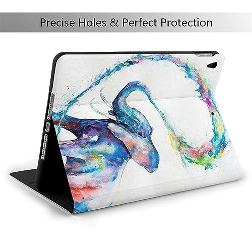 Rainbow Elephant Case Fit for IPad Air 3 Pro 10.5 Inch Case with Auto Sleep/Wake Ultra Slim Lightweight Stand Leather Cases