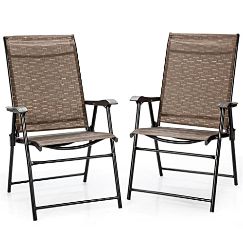 Office Chair Gaming Chair Computer Chair 2 Pieces Outdoor Patio Folding Chairs Camping Portable Lawn Garden with armrests