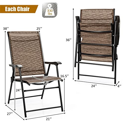 Office Chair Gaming Chair Computer Chair 2 Pieces Outdoor Patio Folding Chairs Camping Portable Lawn Garden with armrests