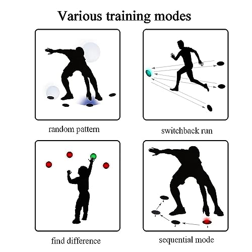 DMOYS Reaction Training Light, Agile Reaction Speed Training Kit, Multi-Mode Remote Control, for Physiotherapy, Coaches, Gyms, Physical Training, Hand-Eye Coordination Training