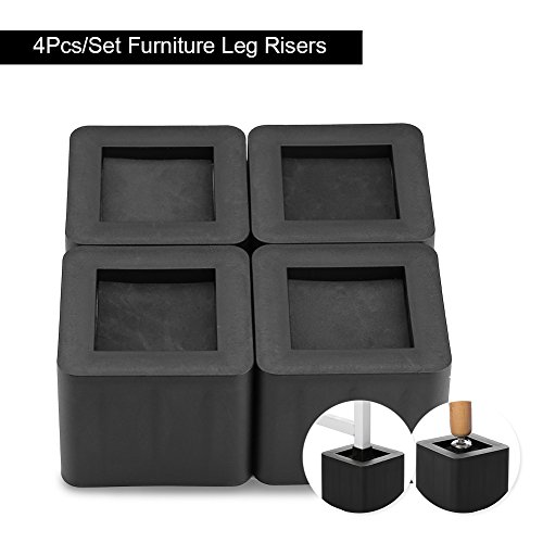 AUNMAS 4pcs Bed Risers, Self Adhesive Furniture Leg Risers with Recessed Hole Leg Risers Lifts for Sofas Table Desk Chair Couches