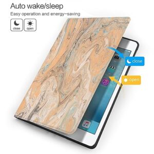 Marble Yellow Case Fit for IPad Air 3 Pro 10.5 Inch Case with Auto Sleep/Wake Ultra Slim Lightweight Stand Leather Cases