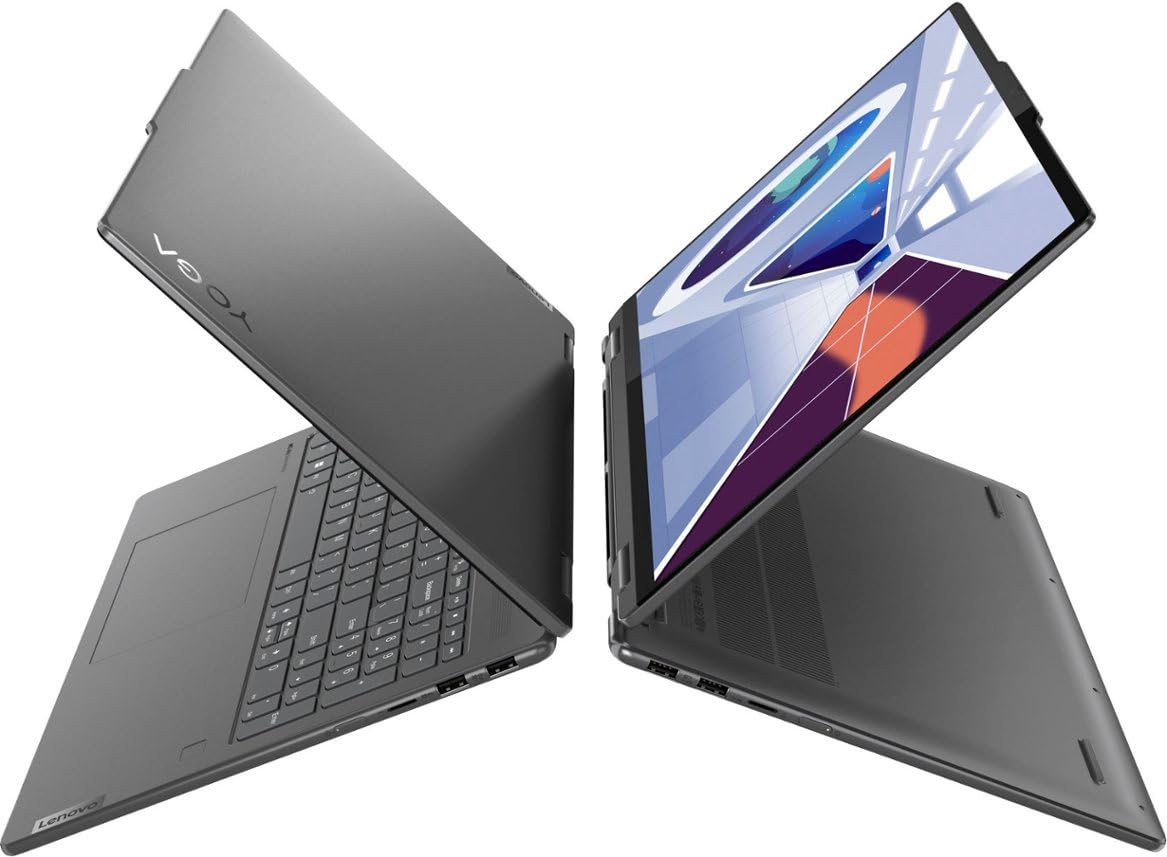 Lenovo Yoga 7 82YN 2023 Laptop ~ 16" 1920x1200 60Hz IPS Touch ~ Intel Core i7-1355U ~ 16GB LPDDR5~1TB M.2 NVMe ~ Backlit Keyboard with Fingerprint ~ Thunderbolt 4 ~ Windows 10 Pro ~ Storm Grey