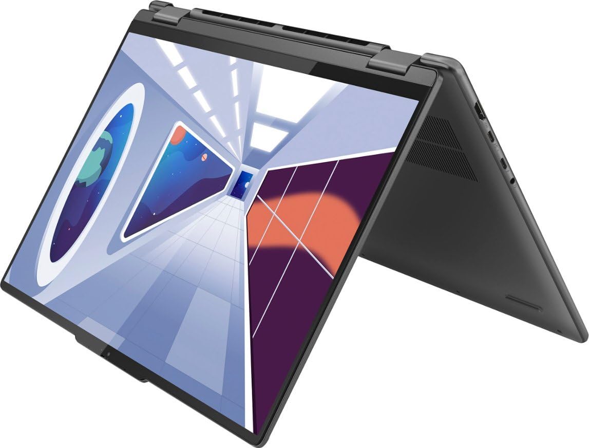 Lenovo Yoga 7 82YN 2023 Laptop ~ 16" 1920x1200 60Hz IPS Touch ~ Intel Core i7-1355U ~ 16GB LPDDR5~1TB M.2 NVMe ~ Backlit Keyboard with Fingerprint ~ Thunderbolt 4 ~ Windows 10 Pro ~ Storm Grey