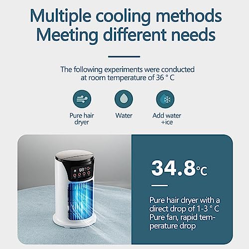 Portable A𝐢r Conditioners, Evaporative A𝐢r Cooler 3 Speeds,USB Personal Evaporative A𝐢r Cooler, Portable Humidifier F𝐚n for Bedroom Kitchen Office Desk Camping #B