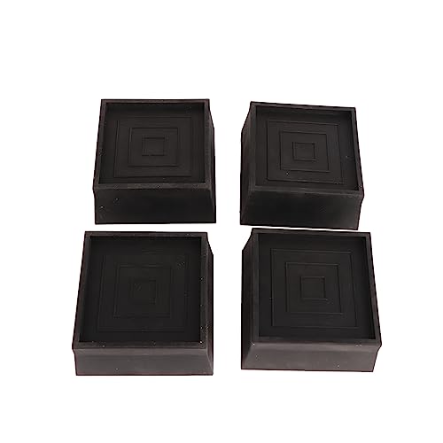 jerss Furniture Riser TPU Lift Square Furniture Pad Mute Foot Pad for Bed Foot Booster Pad Black Stackable Furniture Bed Risers