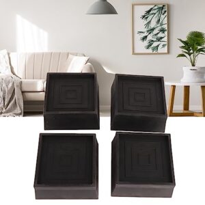 jerss Furniture Riser TPU Lift Square Furniture Pad Mute Foot Pad for Bed Foot Booster Pad Black Stackable Furniture Bed Risers