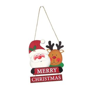 artibetter 1pc christmas door plate pendant halloween decor halloween home decor christmas decor christmas hanging wood christmas door sign wooden christmas ornament red festival pendant prop