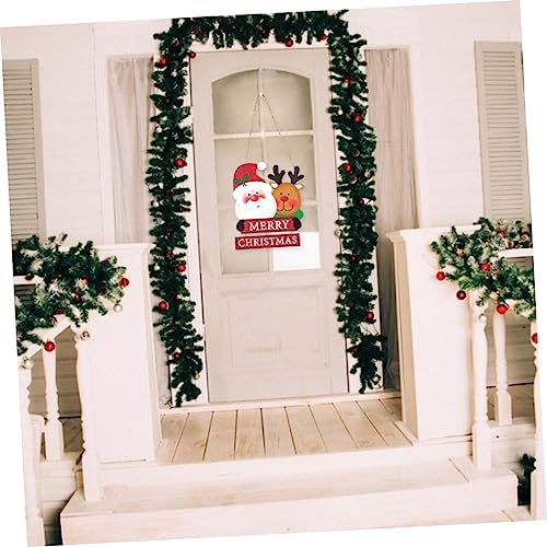 Artibetter 1pc Christmas Door Plate Pendant Halloween Decor Halloween Home Decor Christmas Decor Christmas Hanging Wood Christmas Door Sign Wooden Christmas Ornament Red Festival Pendant Prop