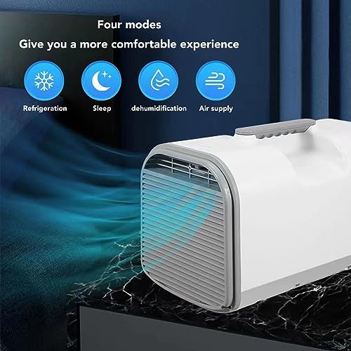 4150 BTU Portable Air Conditioner - 3 Wind Speeds Camping Air Conditioner, Low Nois, Compact and Easy to Install, Ideal for Indoor and Outdoor Use