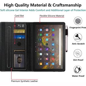 Case Compatible with Amazon All-New Kindle Fire 7 Tablet (2022 Release-12th Generation) Latest Model 7，Slim Fit Foldable Standing Cover Case with Auto Sleep/Wake，Wolf Under The Moon