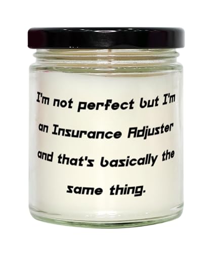 Special Insurance Adjuster Scent Candle, I'm not Perfect but I'm an, Present for Colleagues, Unique Idea Gifts from Boss, Scented Candles, Candle Gift Set, Gift for her, Aromatherapy Candles, Soy