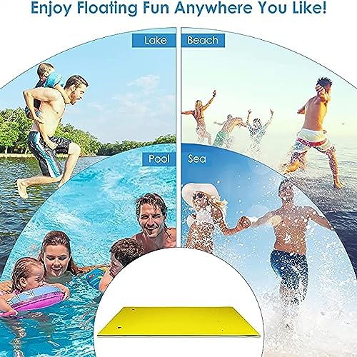 Floating Mat Water Mat Lily Pad with Rolling Pillow Design, Bouncy Tear-Resistant 3-Layer XPE Foam, Roll-Up Floating Island River Rafts (Size : 5.5mx1.8mx2.2cm)