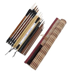 coheali 15pcs brush set portable brush paint brush set calligraphy pen set chinese calligraphy writing brush chinese calligraphy brush set calligraphy brushes portable writing brush bamboo