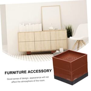 DOITOOL Bed Foot Booster Coaster Furniture Sofa Risers Lift Furniture Riser Table Lift Foam Flooring Foam Couch Bed Lifts Heavy Duty Desk Lifts Furniture Heightening Cushion Brown Casters