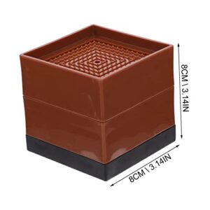 DOITOOL Bed Foot Booster Coaster Furniture Sofa Risers Lift Furniture Riser Table Lift Foam Flooring Foam Couch Bed Lifts Heavy Duty Desk Lifts Furniture Heightening Cushion Brown Casters