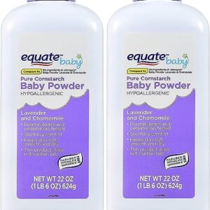 Pure Cornstarch Baby Powder with Lavender and Chamomile (22 oz - 2 Pack)