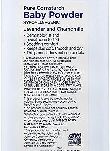 Pure Cornstarch Baby Powder with Lavender and Chamomile (22 oz - 2 Pack)