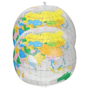 ibasenice 2pcs inflatable globe bulk summer toys outdoor toy kid toy globe pool toys globe world balls blow up globe inflatable water balls globe beach inflatable balls children water toys