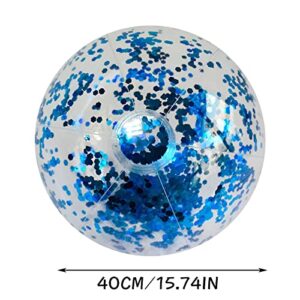 Transparent PVC Inflatable Beach Ball Elastic Beach Ball Confetti Ball Pool Beach Outdoor Toys, Bath Time Toys Swimming Pool & Outdoor Water Toys Swimming Pool Games Sand Toys for Beach Older Kids