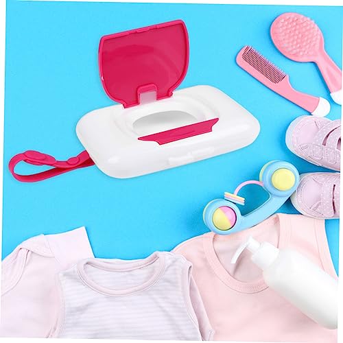 Toyvian Outgoing Baby Mouth and Hand Wipes Box Portable Wet Wipes Box Wipe Dispenser Plastic Container Plastic to go containers Infant Wet tissues Wipes case Plastic Baby Tissue Case Carry