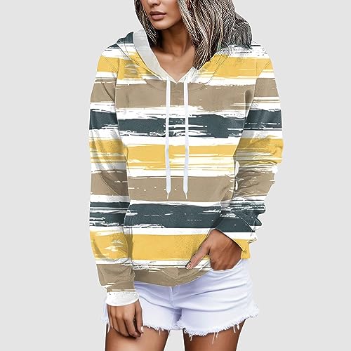 Wdgfv Yellow Sweatshirt Embroidery Kit Plus Size Sweatshirt Dress Pullover Kimonos Casual Zip Up Hoodies Y2K Fall Clothes Vintage Sweaters Halloween Sweatshirt Christmas Shirts X-Large