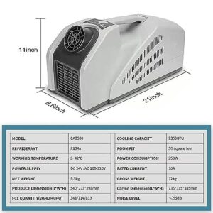 Portable Air Conditioner, Tent Air Conditioner, 2350 BTUs of Cooling, 650W Low Power Consumption, No Drainage Required, for Outdoor Camping/RVs or Home Use