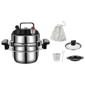 shamjina pressure cooker outdoor easy to clean multifunction cooking pot cookware stainless steel kitchen travel 2l non sticking pressure canner, style e