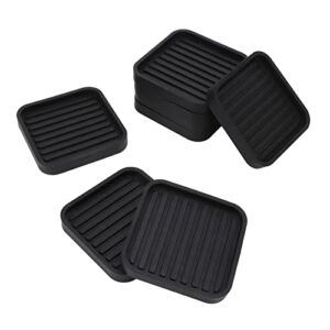 youthink heavy duty upgraded rubber bed risers 8pcs, more space, anti slip pads, improve sleep, easy to use