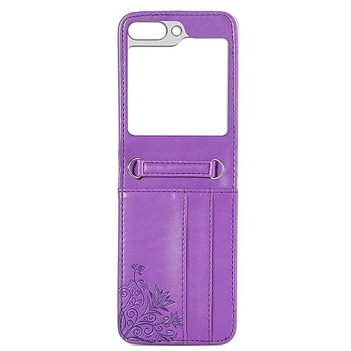 phone flip case Galaxy Z Flip 5 Wallet Case with Card Holder, Compatible Samsung Galaxy Z Flip 5 Case, Galaxy Z Flip 5 Case with Detachable Strap Crossbody Pocket Kickstand Compatible with Women phone