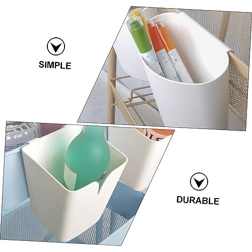 NOLITOY 3PCS wall mounted trash storage cart props wall mounted planters hanging containers for plants portable dolly small stand multi-purpose hanging barrel hanging storage basket bucket