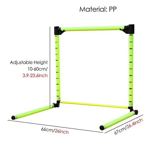 Pro Adjustable Hurdles with Scale, Lightweight Track & Field Workout Trainer Kit, Athletic Soccer & Football Training Equipment for Outdoor