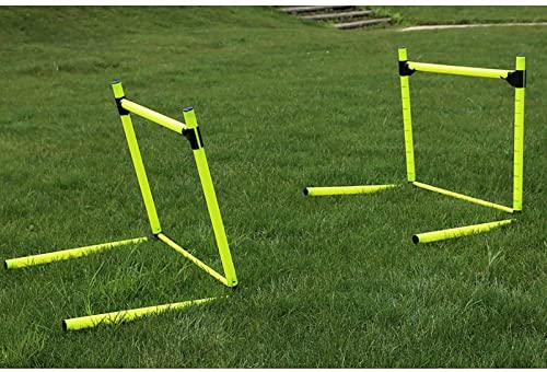 Pro Adjustable Hurdles with Scale, Lightweight Track & Field Workout Trainer Kit, Athletic Soccer & Football Training Equipment for Outdoor