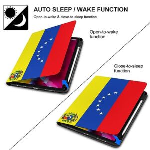 Venezuelan Flag Fashion Case for IPAD 2020 AIR 4 （10.9in）, Pen Slot Protective Cover for IPAD 2020 AIR 4 （10.9in）, Convenient Magnetic Stand