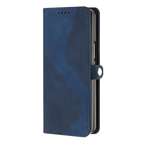 protective filp case Wallet Case for Samsung Galaxy Z Fold 3, Compatible with Samsung Galaxy Z Fold 3 Case [TPU Shockproof Interior Case] PU Leather Case with Magnetic Flip Cover nonmetallic cover ( C