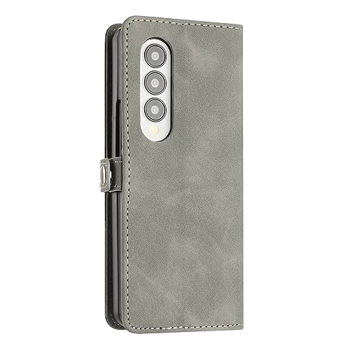 phone flip case Wallet Case for Samsung Galaxy Z Fold 3, Compatible with Samsung Galaxy Z Fold 3 Case [TPU Shockproof Interior Case] PU Leather Case with Magnetic Flip Cover phone screen protection (