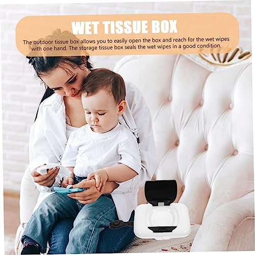 COOPHYA 2Pcs Wipe box baby diaper travel wipes case portable stroller toilet wipes dispenser baby wipe container wipes container baby wipes dispenser outdoor wipes dispenser case filling