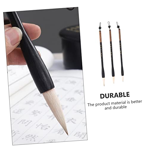 EXCEART 3pcs Writing Brush Ink Brush Pen Watercolor Kanji Drawing Brush Drawing Markers Kits Watercolor Brush Set China Set Miniature Painting Brushes Practical Brush Pen Calligraphy Pen