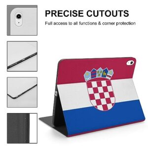 Croatian Flag Fashion Case for IPAD 2020 AIR 4 （10.9in）, Pen Slot Protective Cover for IPAD 2020 AIR 4 （10.9in）, Convenient Magnetic Stand